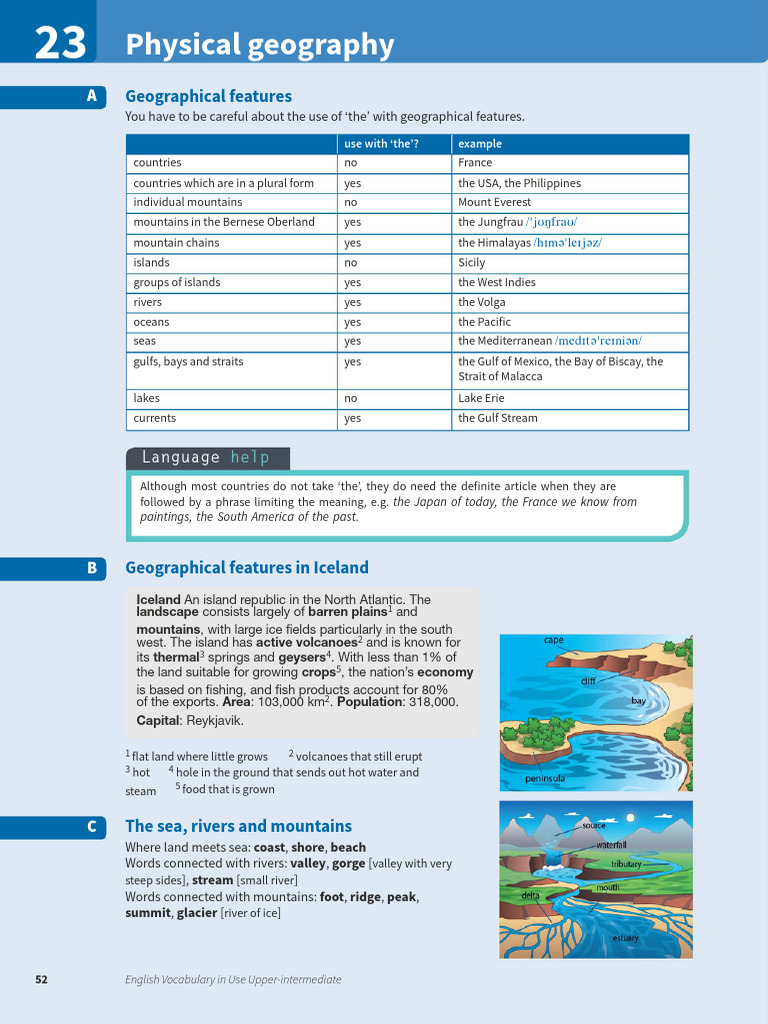 Vocabulary For Geography and Environmental Problems (Cambridge ...