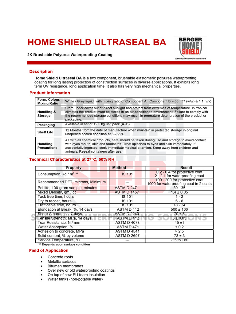 HS Ultraseal BA TDS | PDF