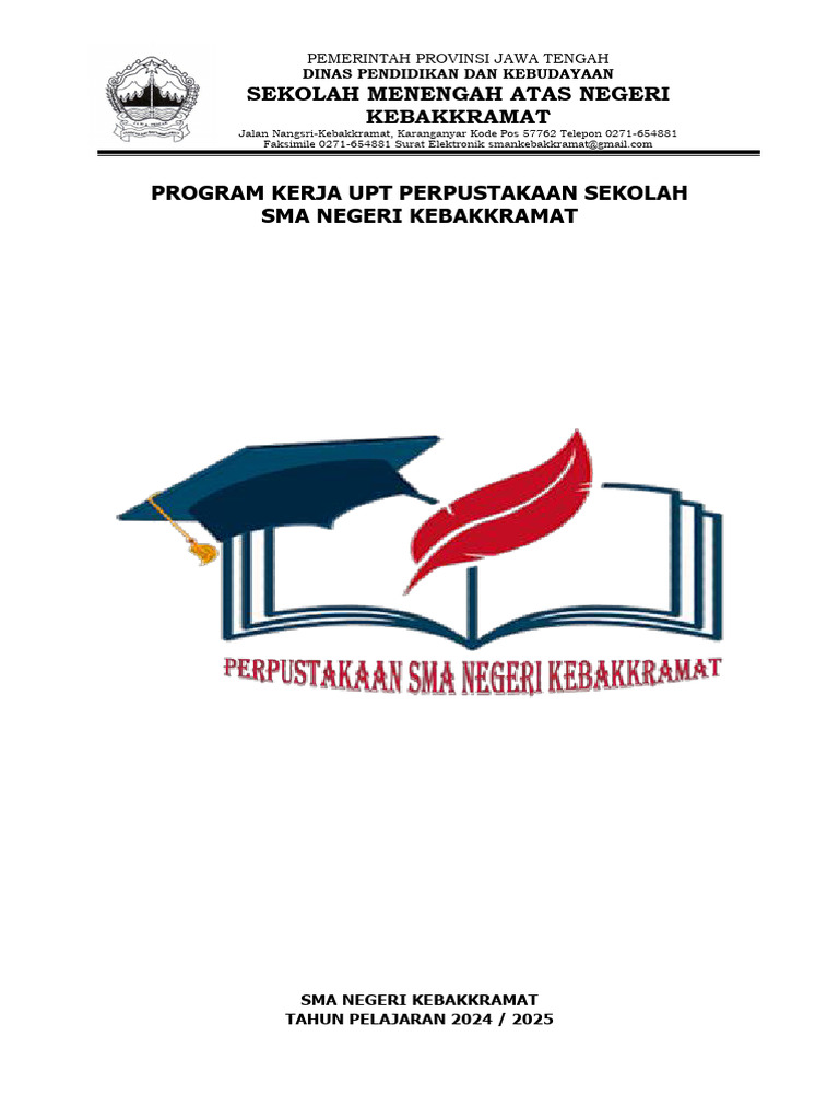 program kerja perpustakaan | PDF