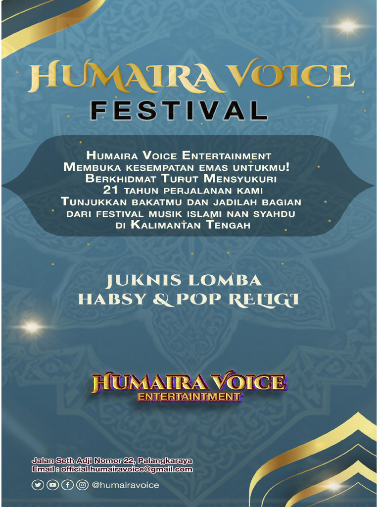 Juknis Lomba Humaira Voice Festival 2024 | PDF