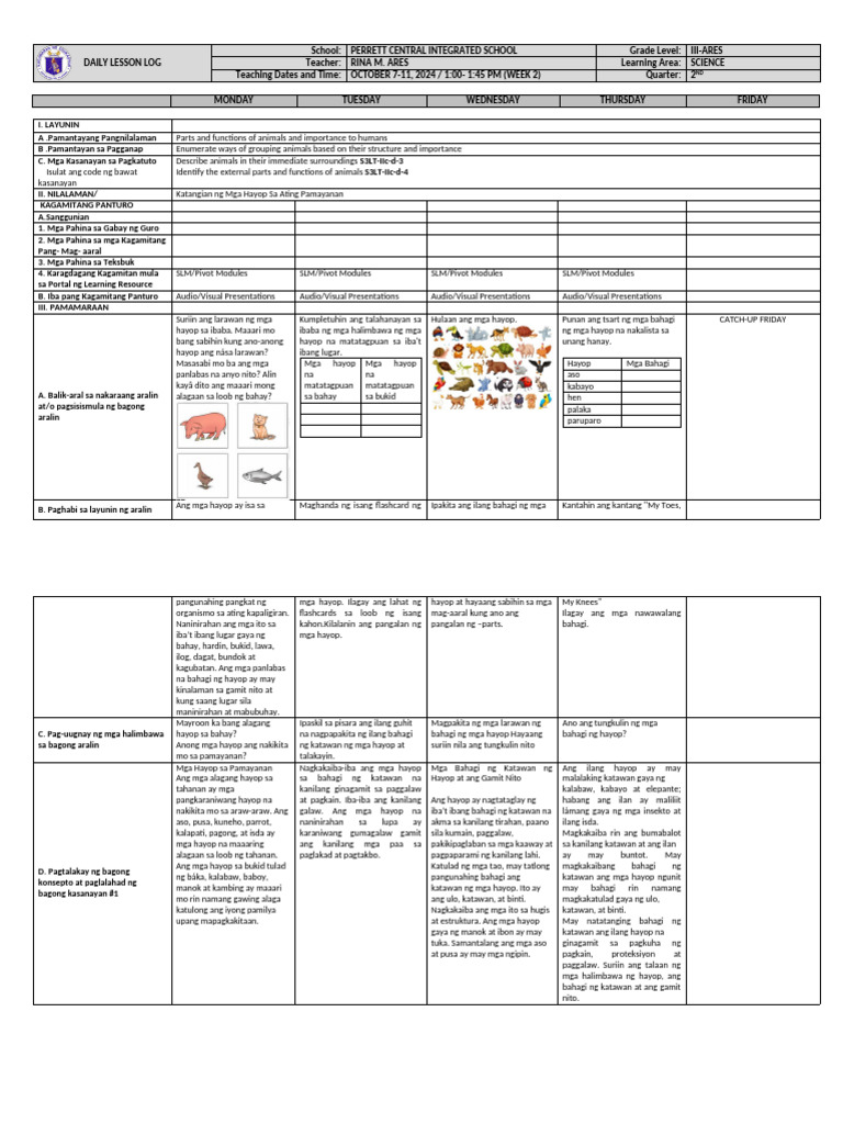Q2 Science DLL Week-2 | PDF