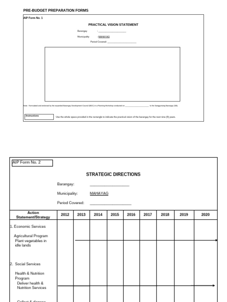 AIP New Forms - Blank | PDF