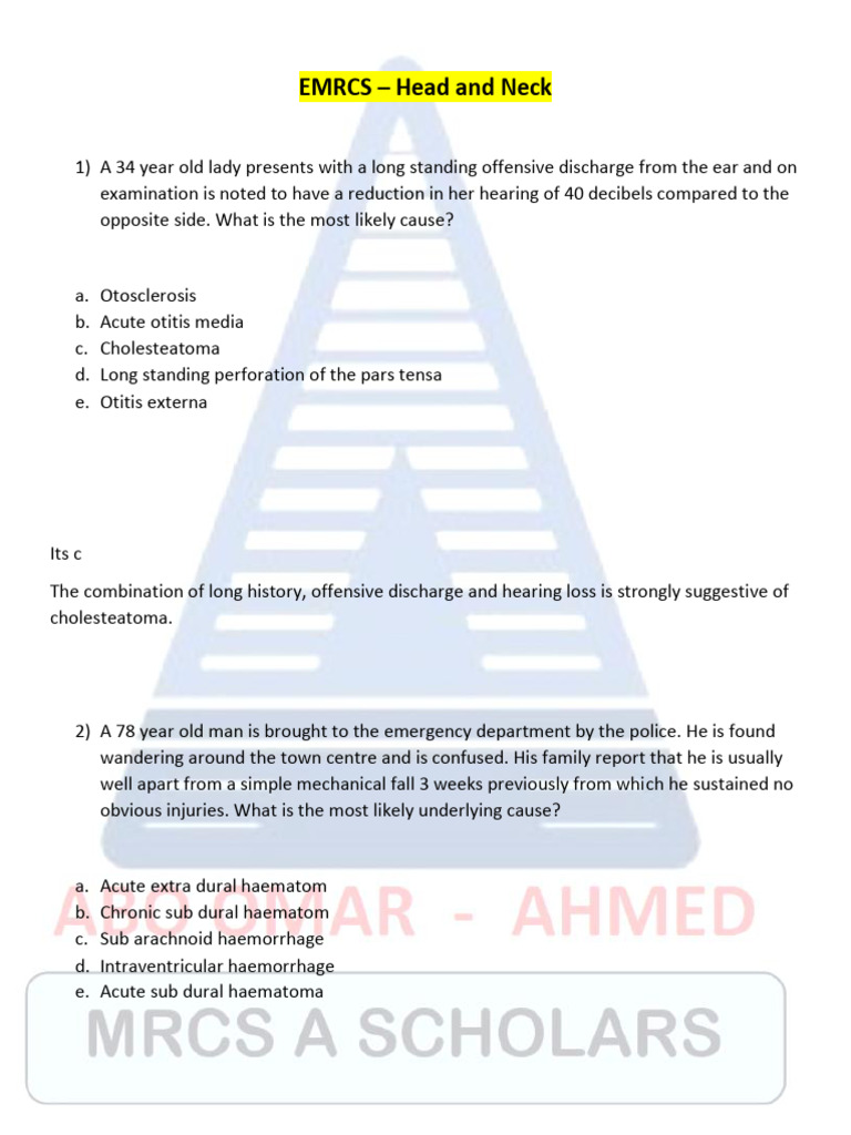 Emrcs Head & Neck | PDF