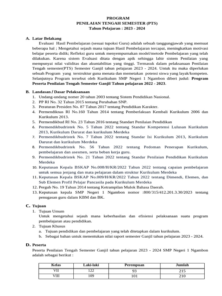 Program Pas 2022-2023 | PDF