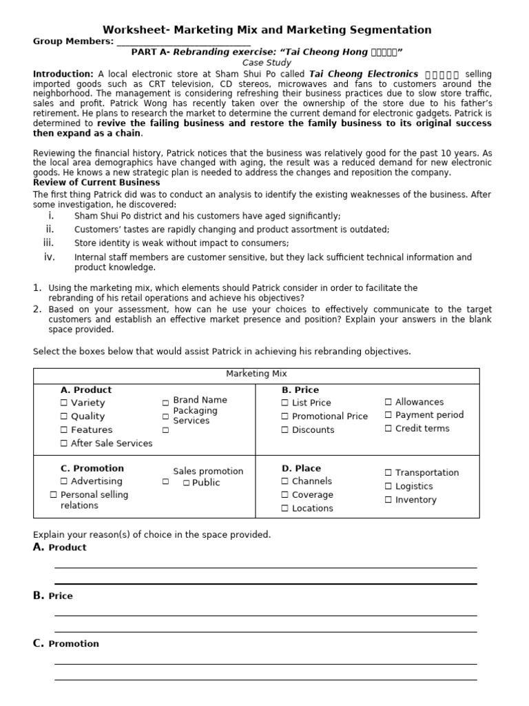 @assignment 2-M Mix & M Segmentation | PDF | Marketing | Market ...