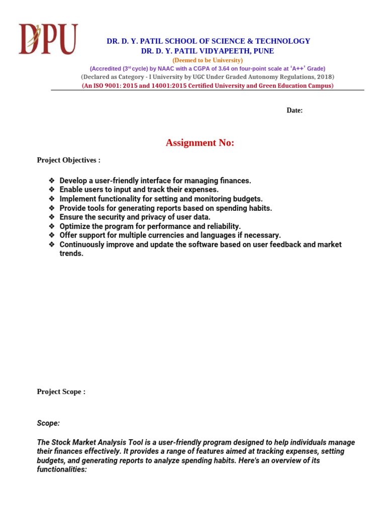 PBL Objectives & Scope | PDF