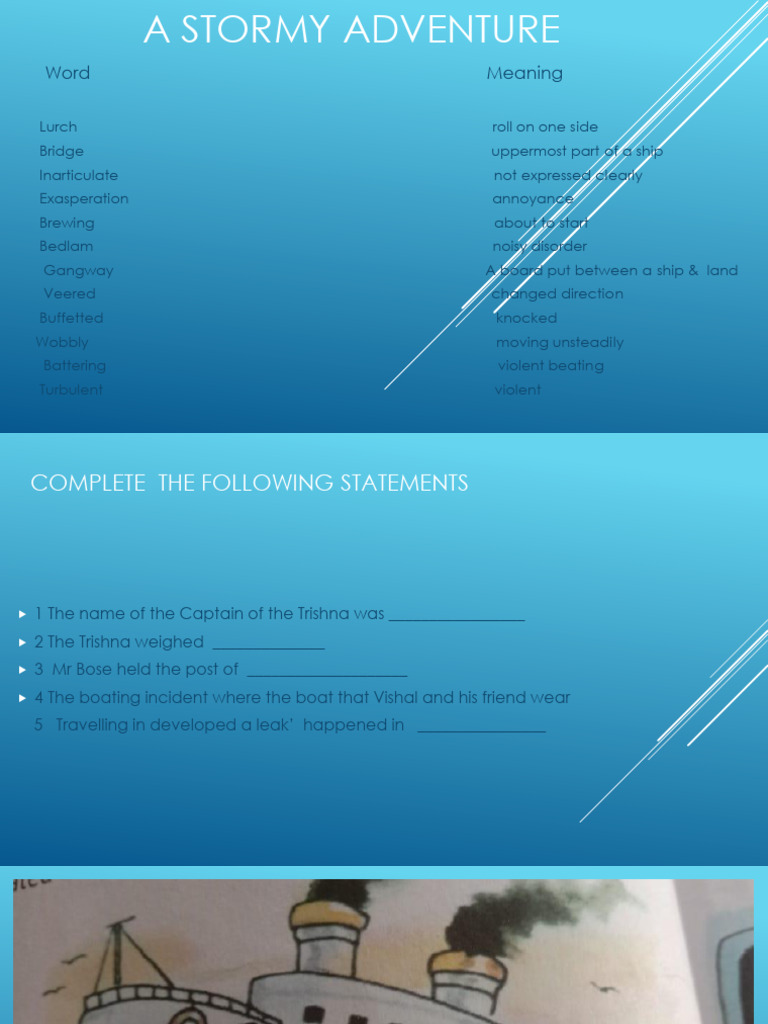 A Stormy Adventure Class 7 | PDF | Art | History