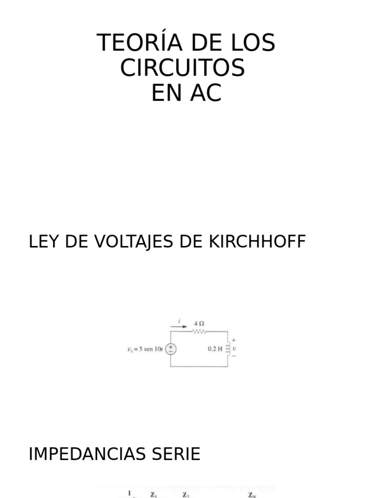 5_TEORÍA DE LOS CIRCUITOS EN AC | PDF