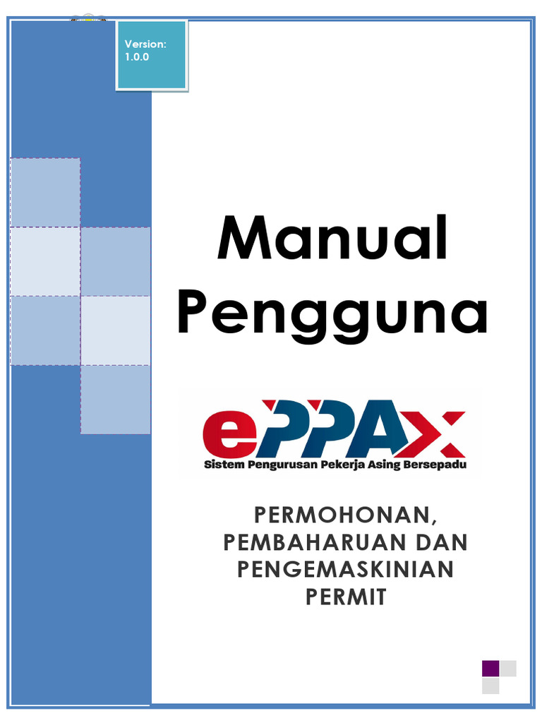 Manual Pengguna ePPAx Modul Permohonan Pembaharuan Pengemaskinian ...