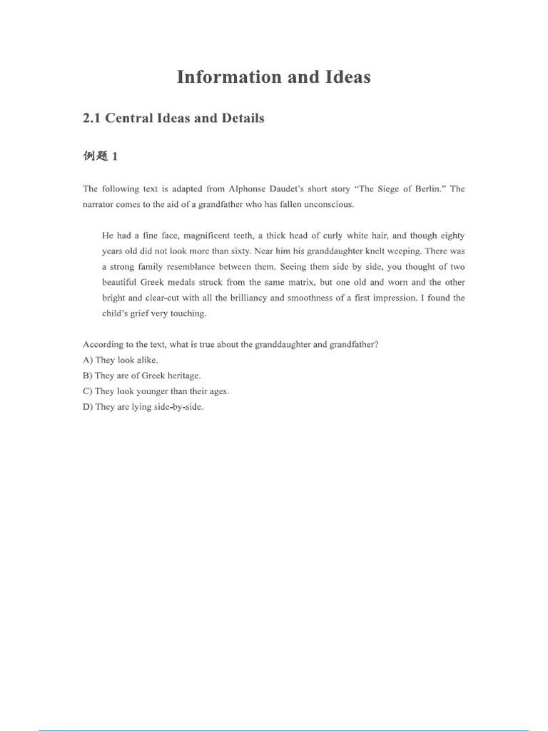 Central Ideas and Details | PDF