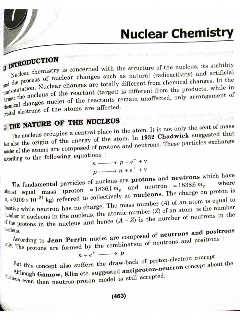 Nuclear Chemistry | PDF
