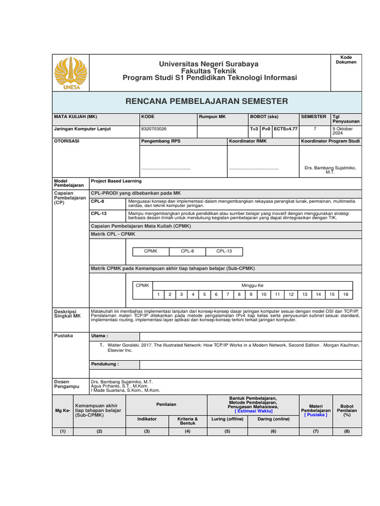 RPS Jaringan Komputer 2 | PDF