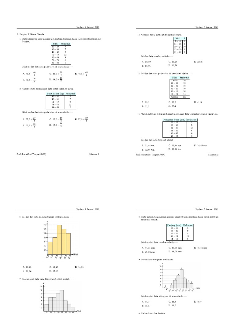 Statistika SMA | PDF