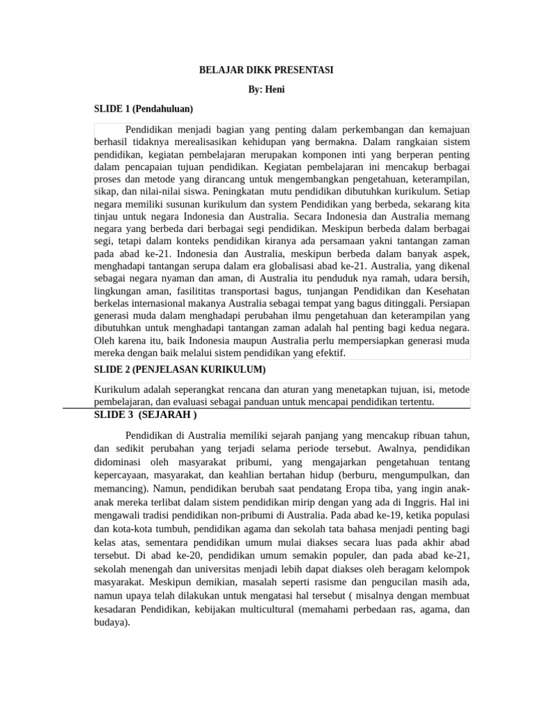 Belajar Dikk Presentasi | PDF