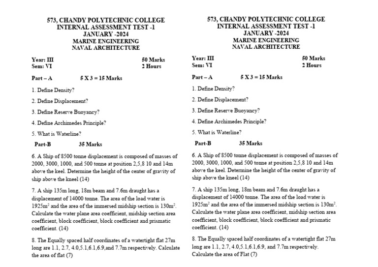 Naval Architecture | PDF