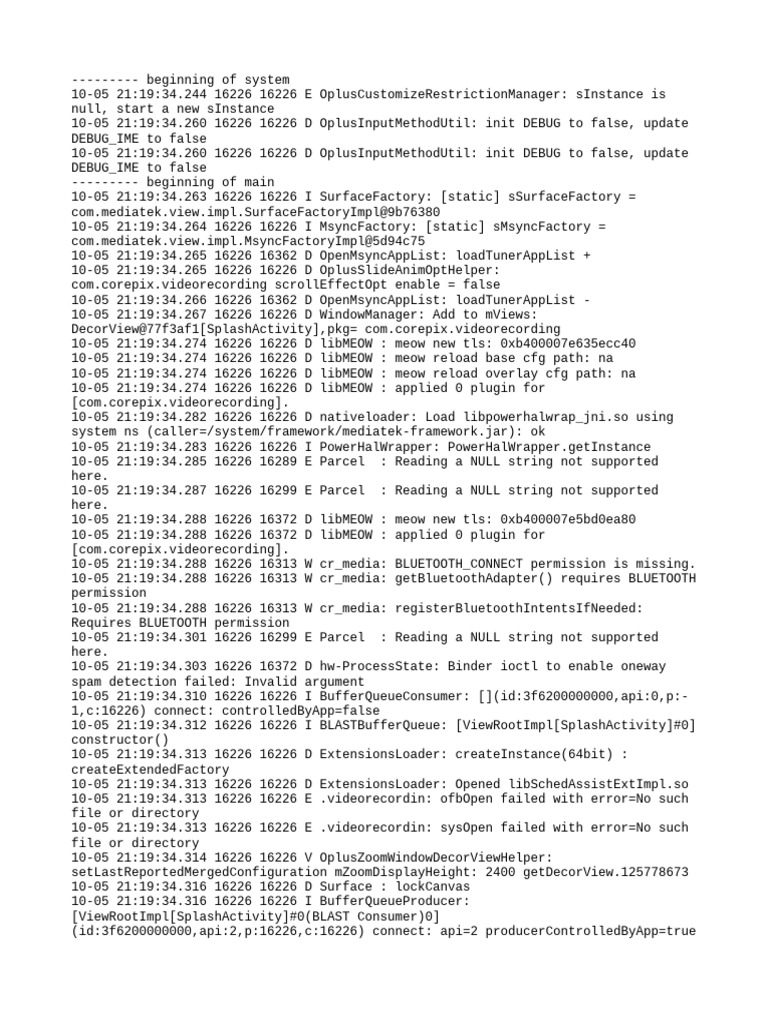 Logcat 1728134374213 | PDF