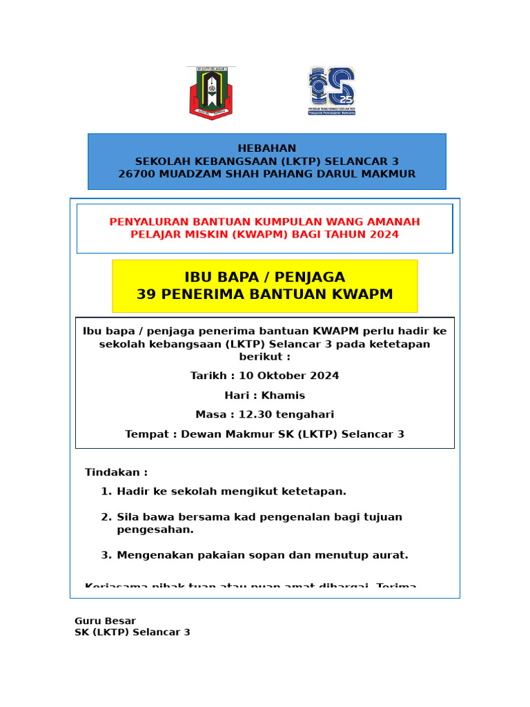 Hebahan KWAPM | PDF