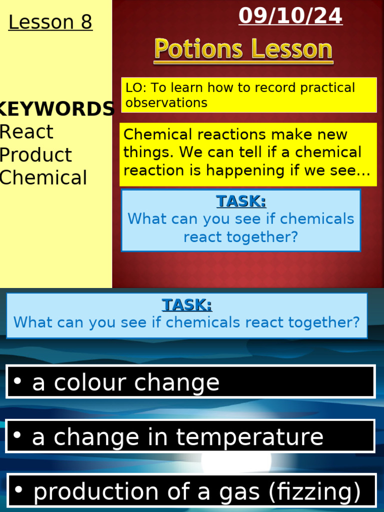 Lesson 8 Potions | PDF