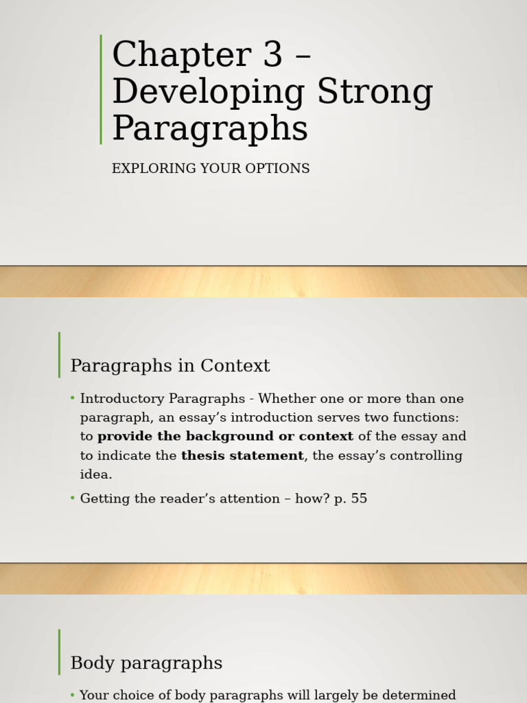 Developing Strong Paragraphs | PDF