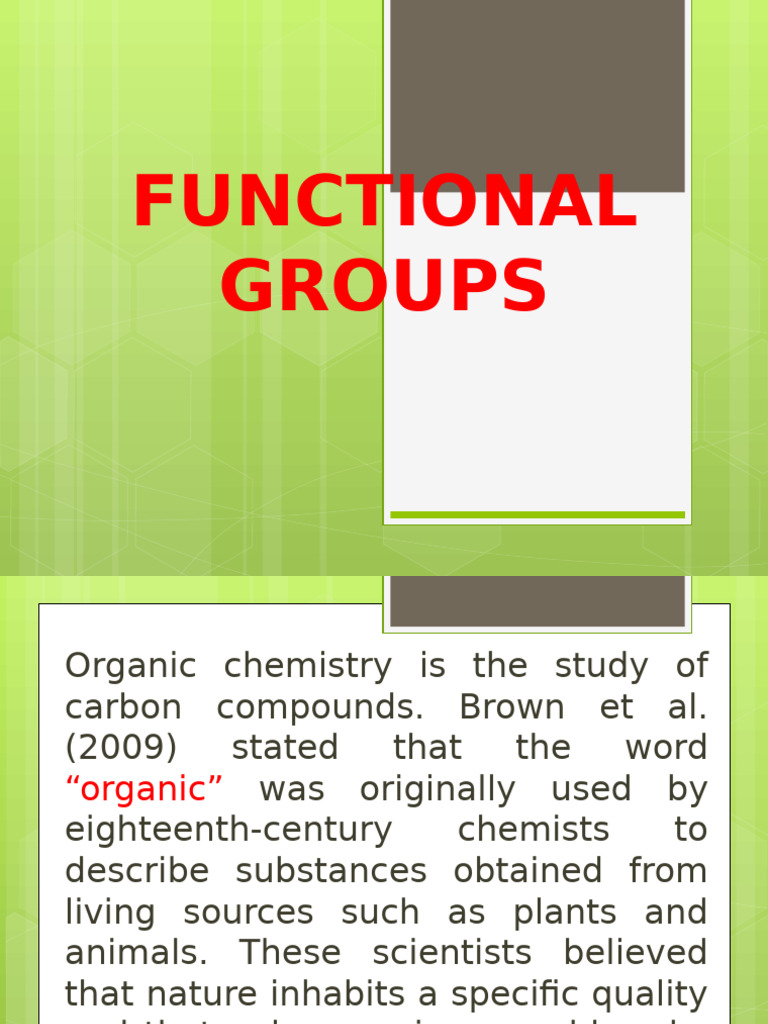 Functional Groups | PDF