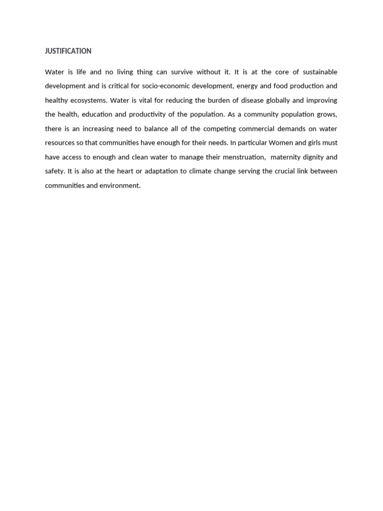 Justification- Project Proposal Assignment | PDF