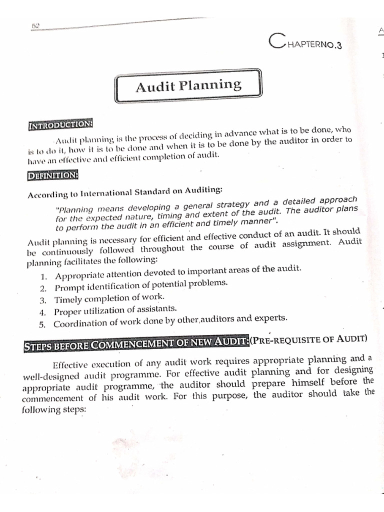 Audit Chap 3 | PDF