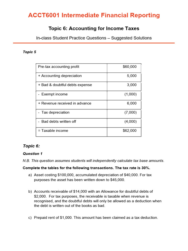 Accounting for Income Taxes | PDF | Deferred Tax | Alternative Minimum Tax