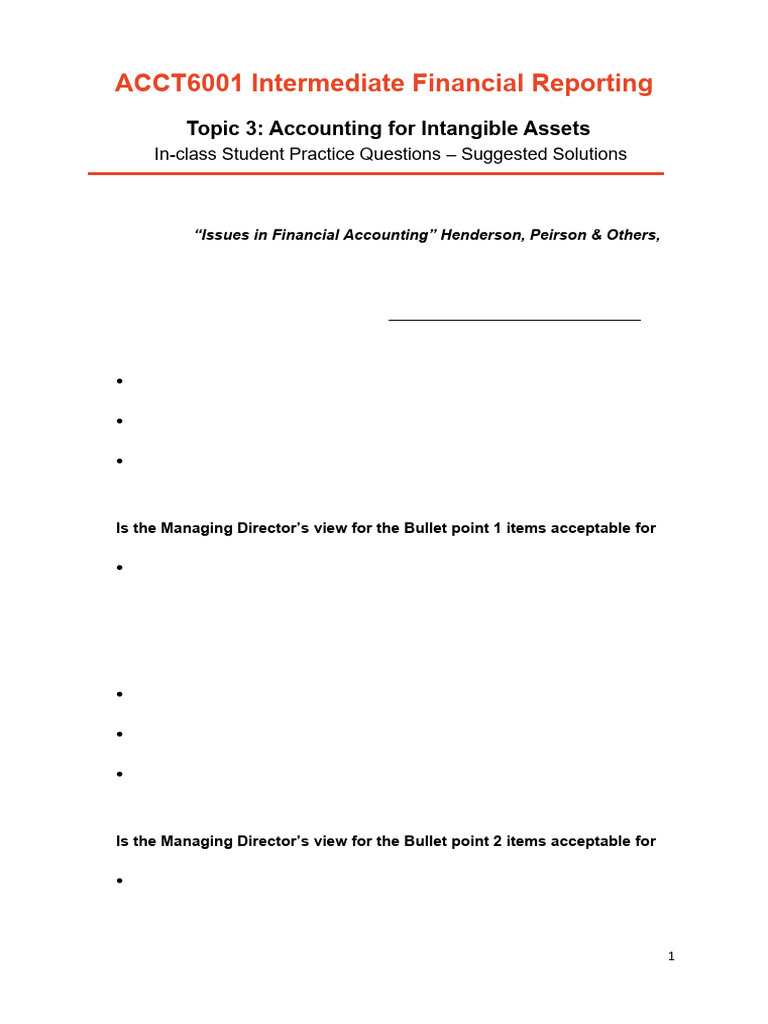 Week 4 Tutorial Questions - Suggested Solutions | PDF | Debits And ...