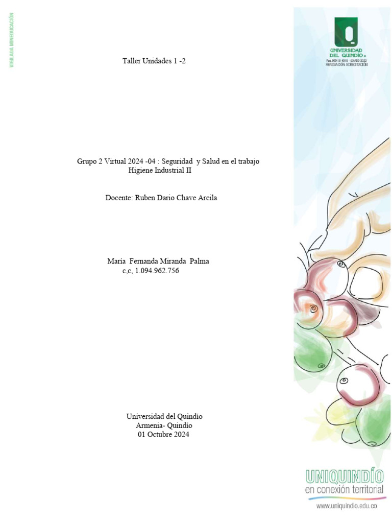 MARIA FERNANDA MIRANDA PALMA - TALLER UNIDAD 1-2 | PDF