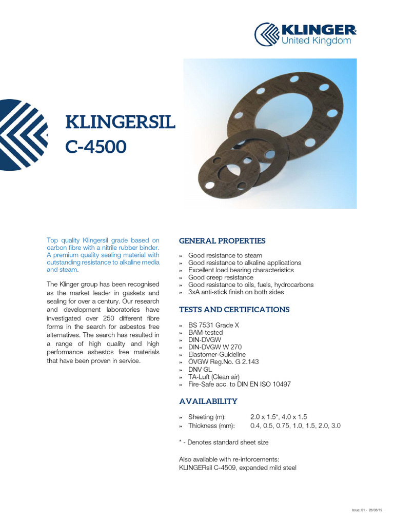 KLINGERsil C-4500 | PDF