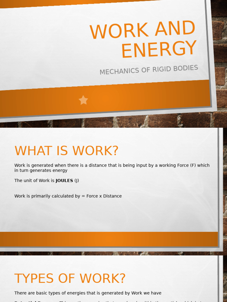 Presentation 11 Work and Energy | PDF