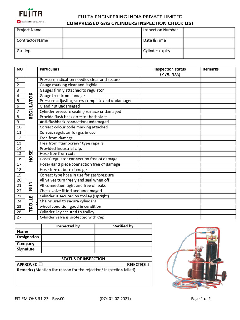 FJT-FM-OHS-00-22 Rev.00 Compressed Gas Cylinder Safety Inspection ...