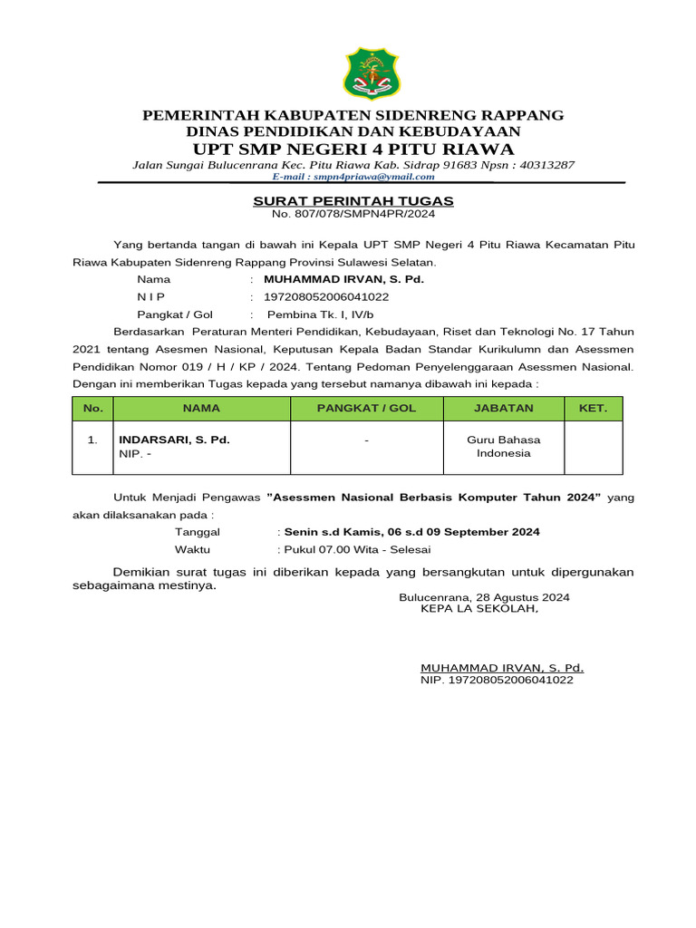 Pemerintah Kabupaten Sidenreng Rappang | PDF