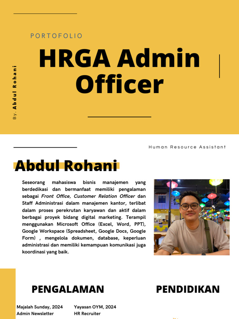 Admin HR Portofolio | PDF