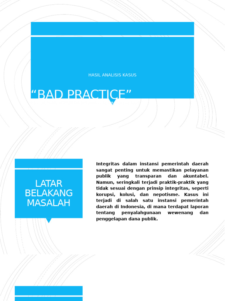 Bad Practice | PDF
