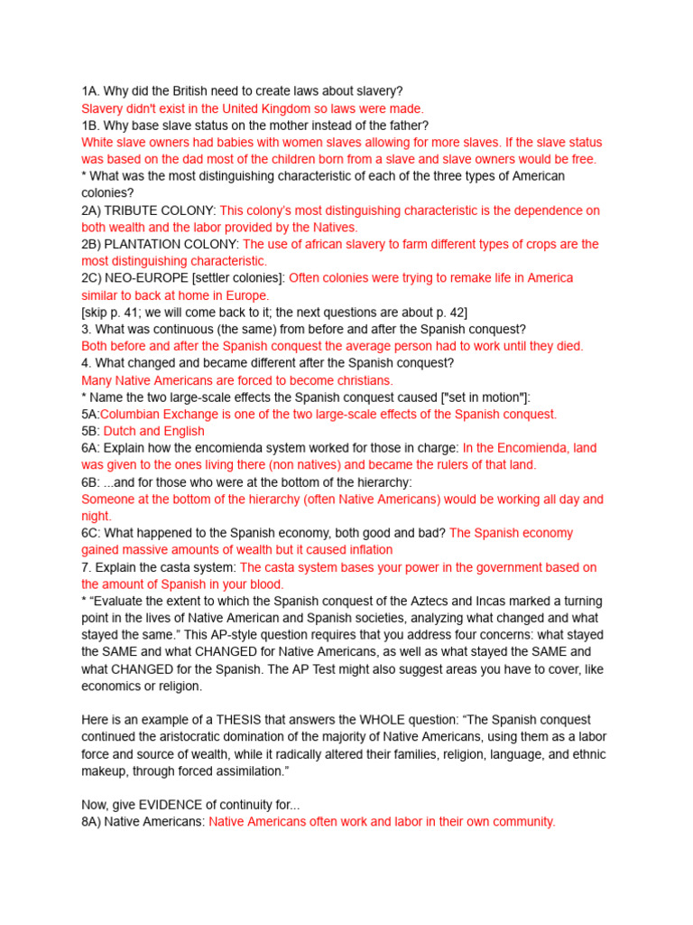 Chapter 2 Summer Questions | PDF