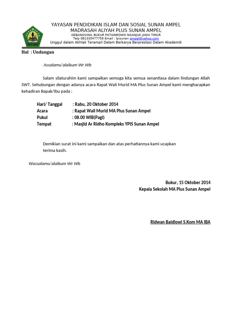 UNDANGAN + KOP 1 | PDF