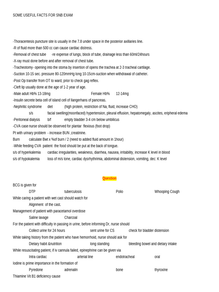 SNB Preparation | PDF