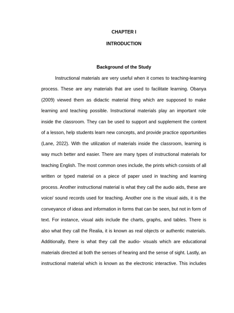 BSED Utilization of Instructional Materials in Teaching Vocabulary ...