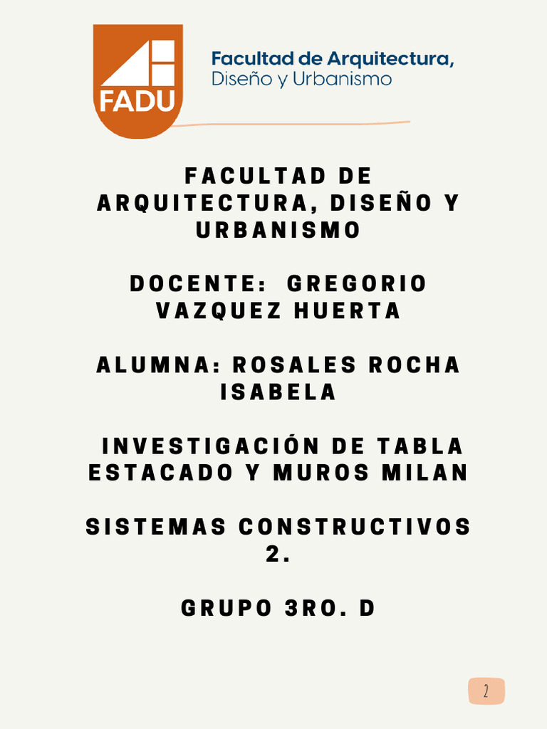 Tabla Estacado | PDF