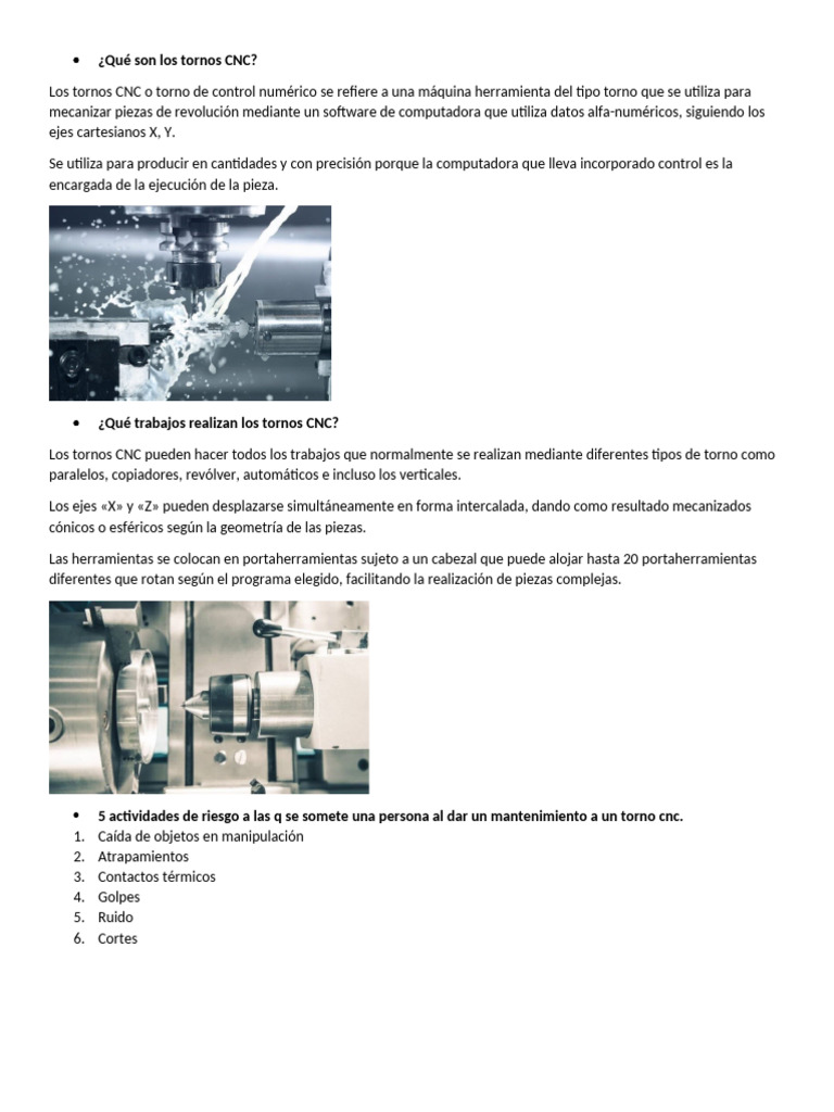 Qué Son Los Tornos CNC | PDF | Control numerico | Herramientas