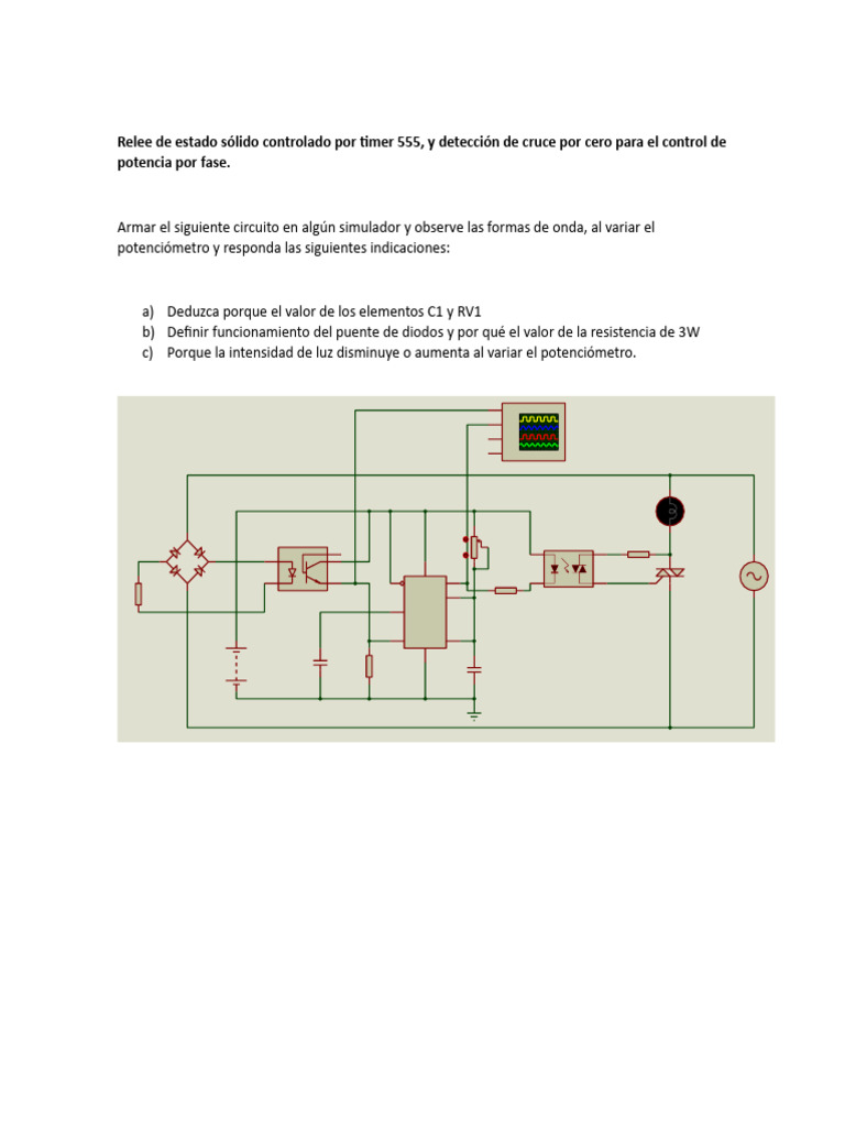 Dimmer Con 555 y Triac | PDF | Ingenieria Eléctrica | Electricidad