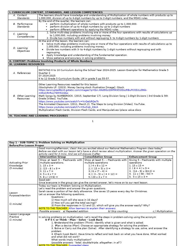 CO 2024 LS Grade 5 NMP Quarter 2 Week 666 | PDF