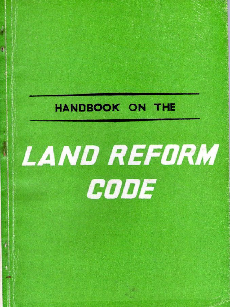Land Reform Code | PDF