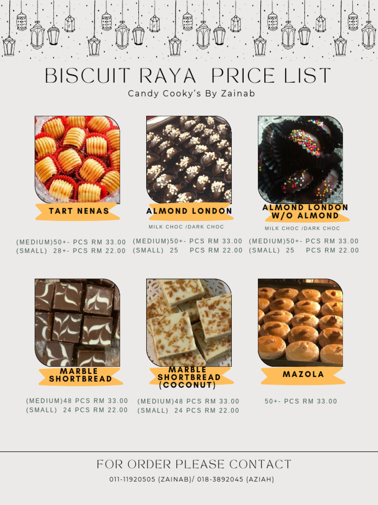 Biscuit Raya Price List 2024 | PDF