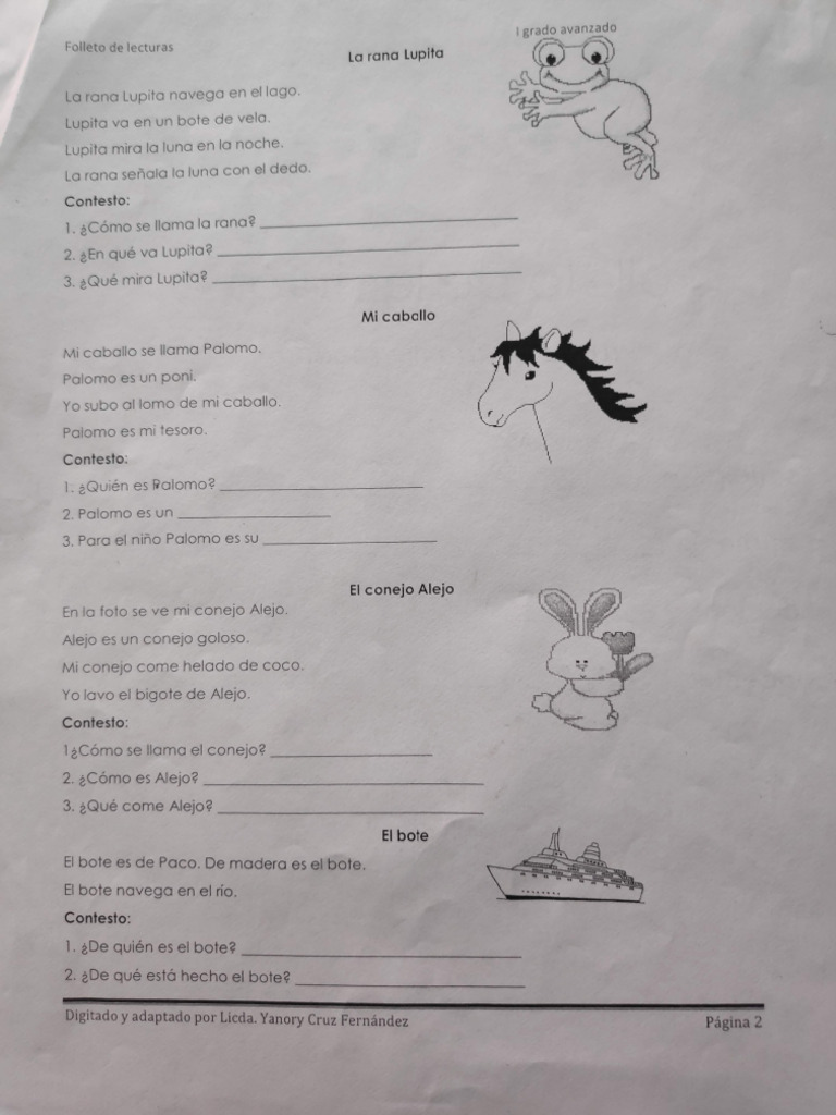 Lecturas Avanzadas Primero | PDF