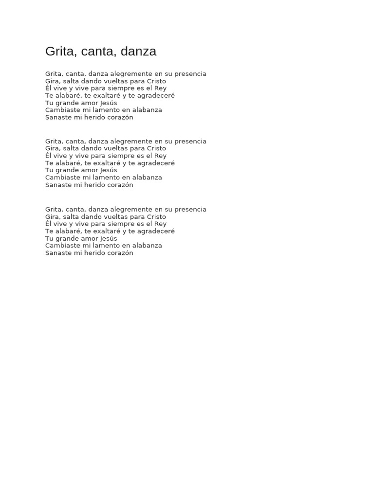 Grita Canta Danza | PDF
