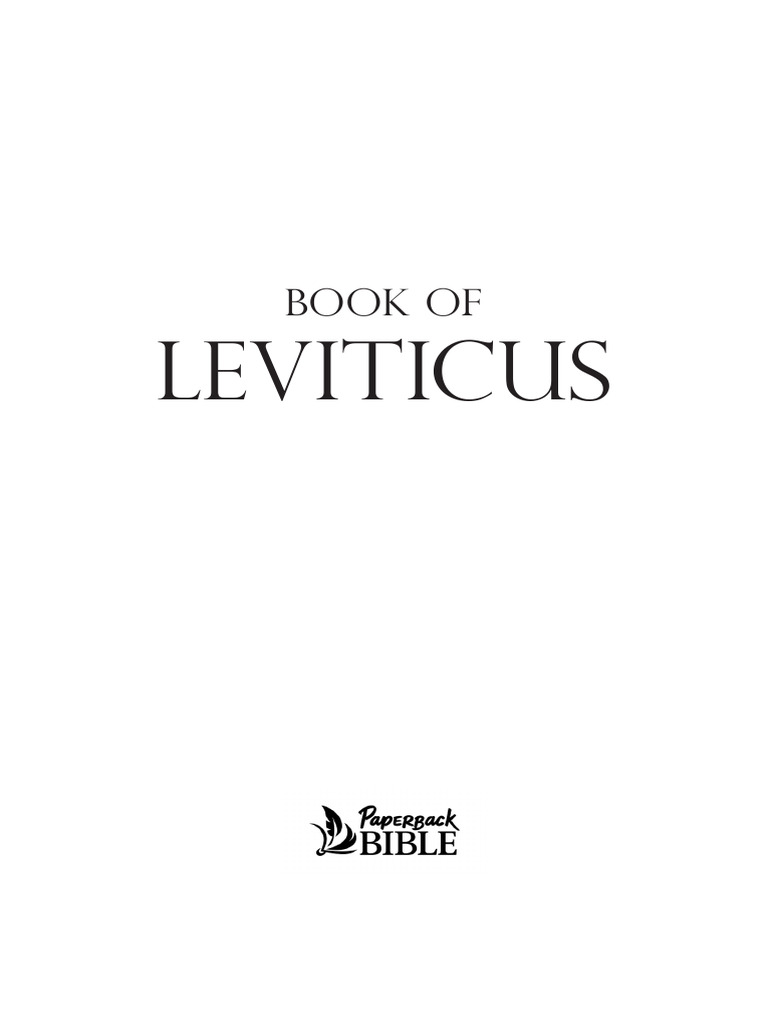03 Leviticus | PDF