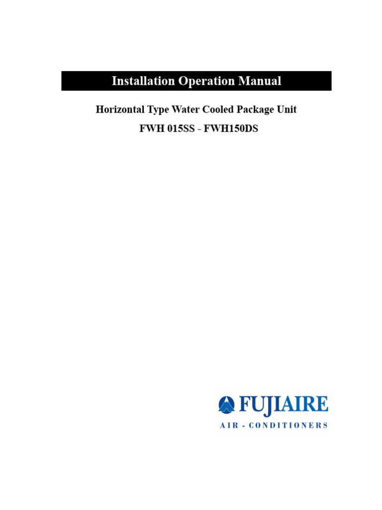 FWH Teknikal Manual 15 - 150 | PDF