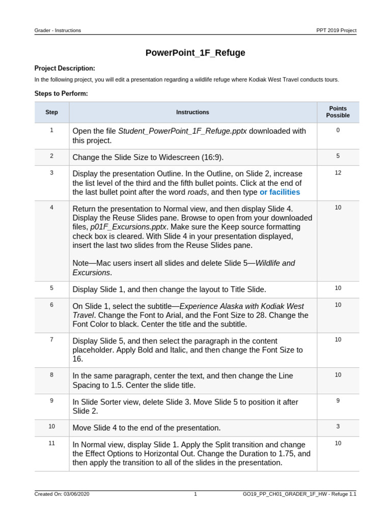PowerPoint 1F Refuge Instructions | PDF